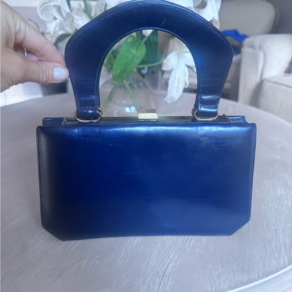 Susan Gail | Bags | 95s Susan Gail Dark Blue Leather Handbag | Poshmark